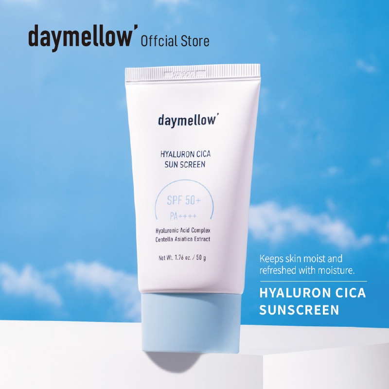 [daymellow] Hyaluron Cica Sunscreen 1.76fl.oz/50ml, SPF50+ PA++++, Face ...