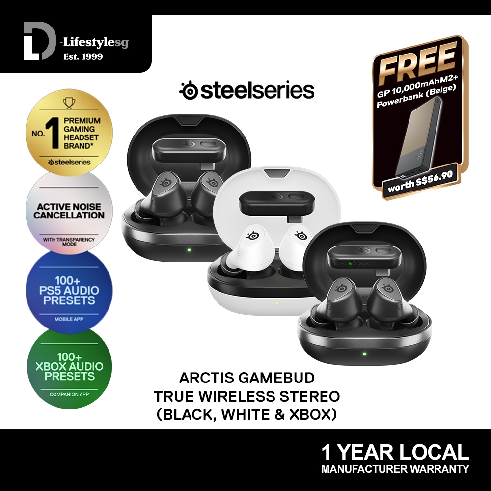 SteelSeries Arctis GameBud True Wireless Stereo PS/XBOX + FREE GP 10 ...