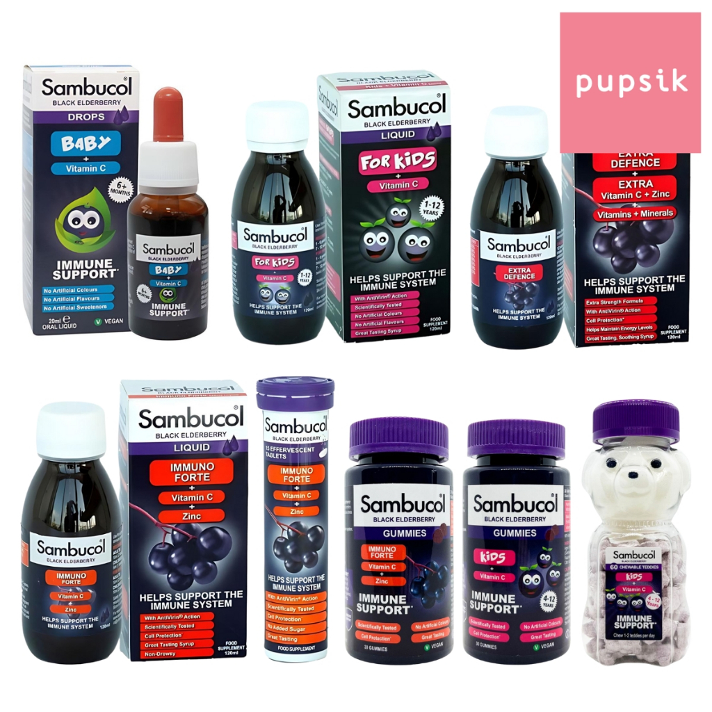 Sambucol Black Elderberry - Kids/Baby/Immuno Forte/Original/Extra ...
