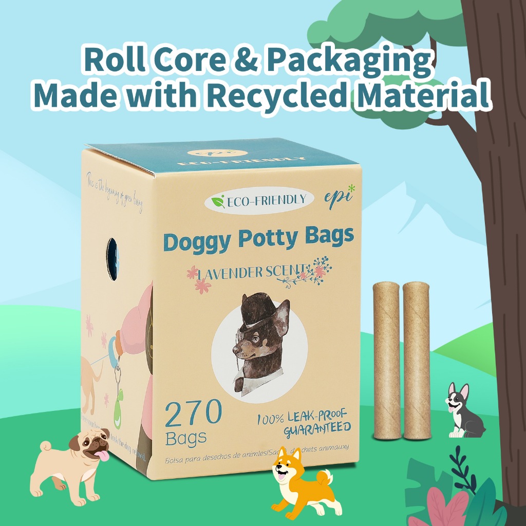 EPI Eco-Friendly Sustainable Doggy Poop Potty Bag - Recyclable Roll ...