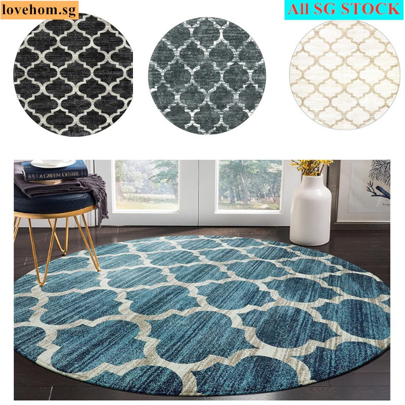 SG STOCK*80-160cm Round Carpet Floor Mat Rugs Nordic Carpet Mats Carpet ...