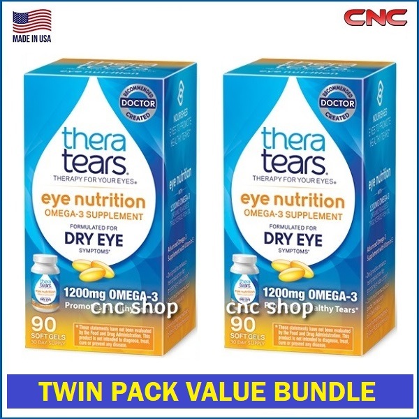 [Exp 2026/2027] Thera Tears Nutrition 1200mg Omega-3 Supplement Eye ...