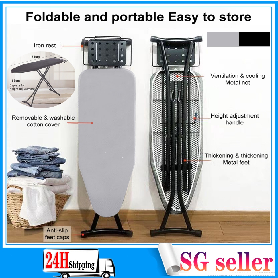 【Sg】Standing Ironing Foldable Multi Height Adjustable Premium Board ...