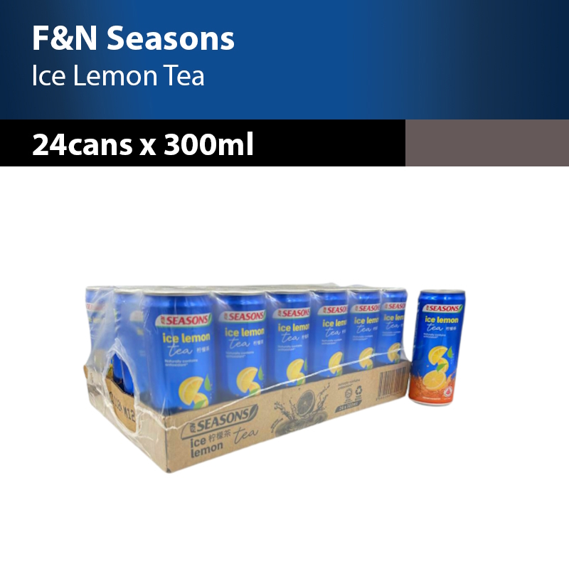 F&N Seasons Ice Lemon Tea 24 cans x 300ml | Shopee Singapore