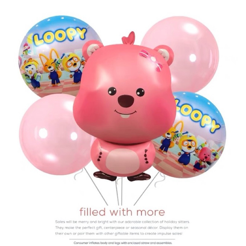 [ Ready Stock] New Arrival- Pororo themed Loopy deflated balloons ...