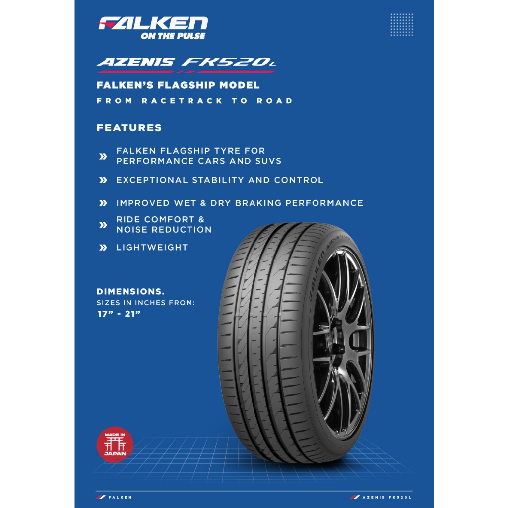 Falken FK520L 19" 225/35R19 225/40R19 225/45R19 225/55R19 235/35R19 235 ...