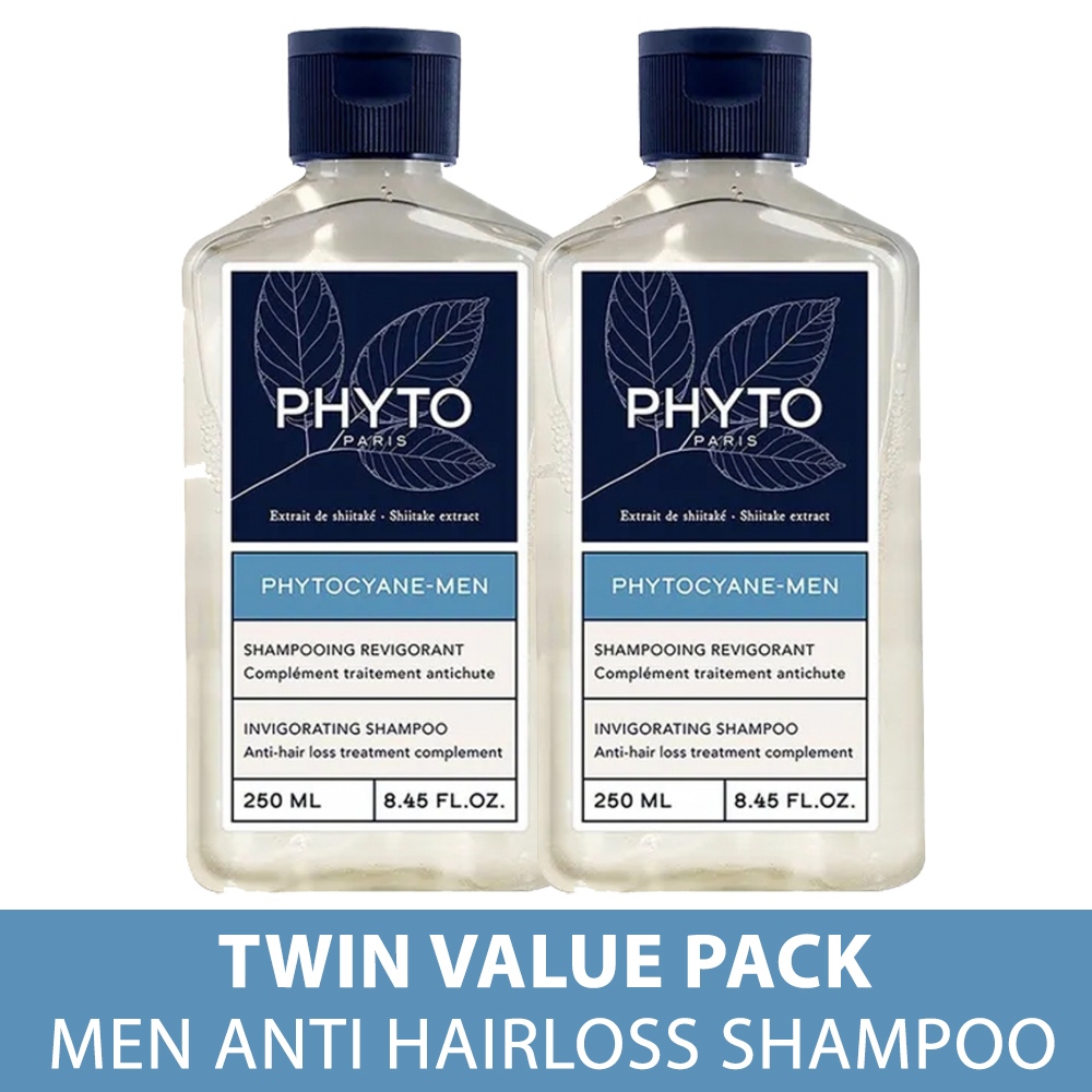 *DUO PACK* Phyto Phytocyane - Men Invigorating Anti-Hair Loss Treatment Men Thinning Shampoo ...