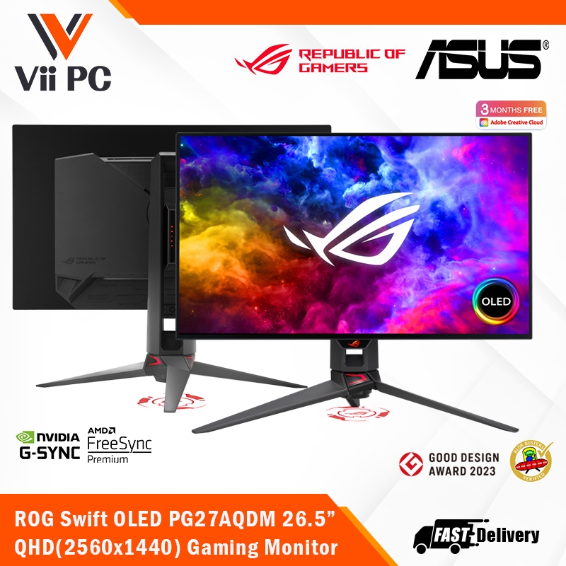 ASUS ROG Swift OLED PG27AQDM 27"(26.5inch view) QHD(2560x1440), 240Hz ...