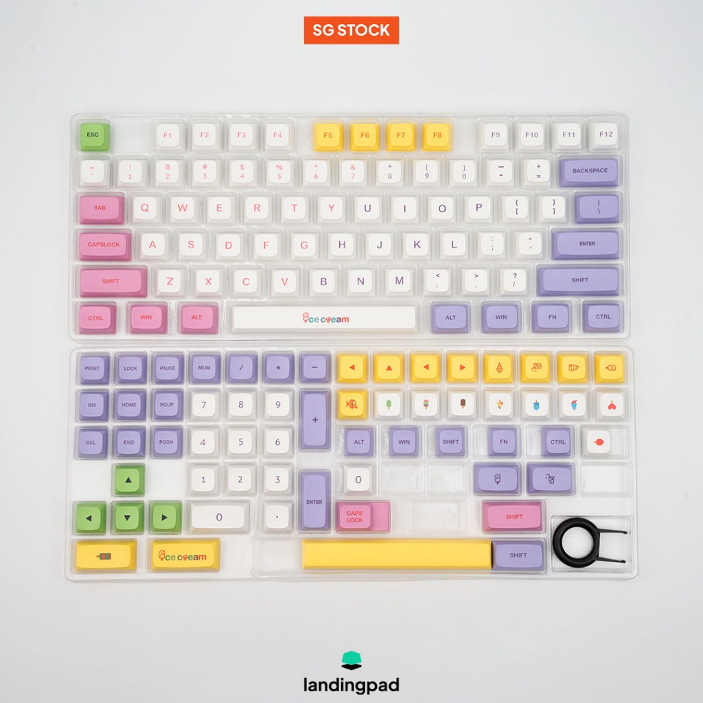 [⌨️ LandingPad] PBT Ice Cream XDA Keycap Set for Mechanical Keyboard ...