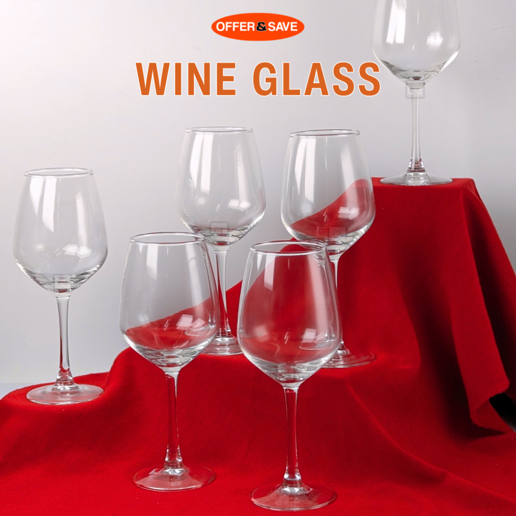 6-Piece Red Wine Glass 310ML/450ML Household High Glass Leadless Wine Glass | Shopee Singapore