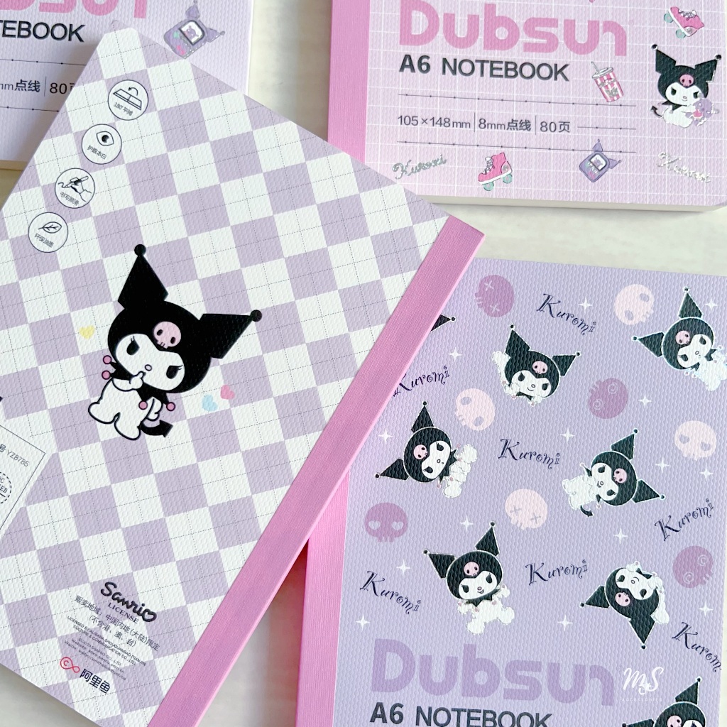 [SG Stock] A6 Authentic Silver Lining Sanrio Kuromi Line Notebook ...