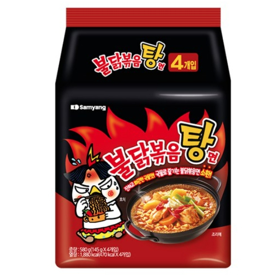 SAMYANG Buldak Bokkeumtangmyeon 145g*4ea 1pack / Instant Ramen Ramyun ...