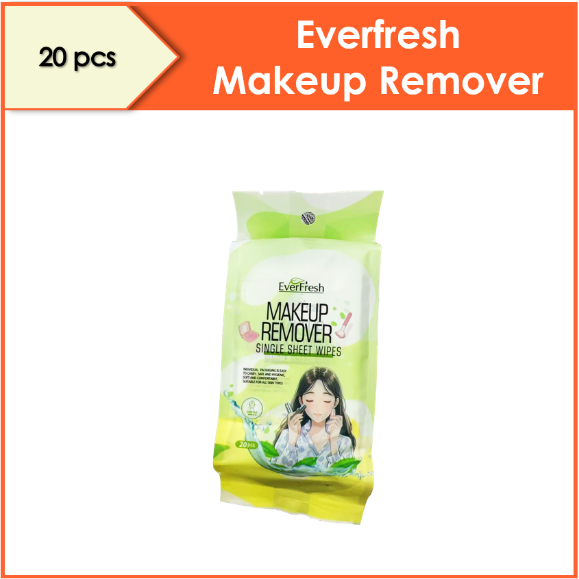 Everfresh Makeup Remover Single Sheet Wipes 20 pcs | Shopee Singapore