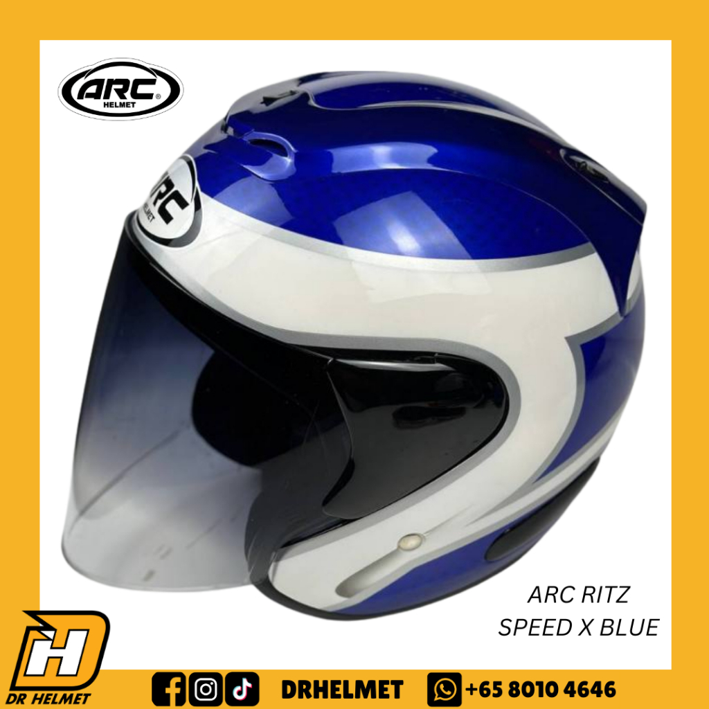 ARC Ritz Speed X Blue Helmet | Original ARC Helmet Singapore | Shopee ...