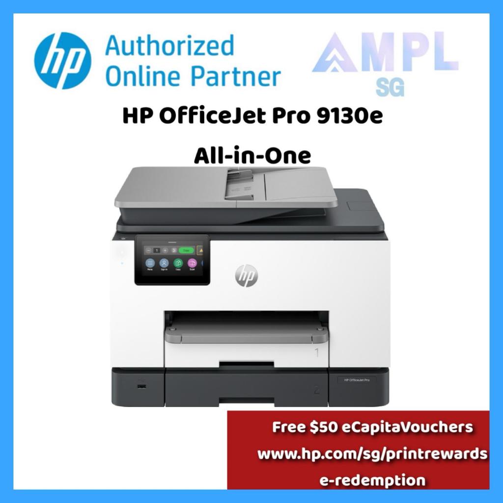 NEW HP OfficeJet Pro 9130e All-in-One Printer | Free $50 eVouchers | Print,copy,scan,fax | ADF ...