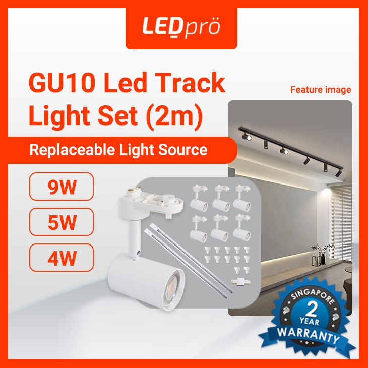 LED PRO LED Track Light 2M Set (2pc 1M) 6pcs Track Light With 2M Track ...