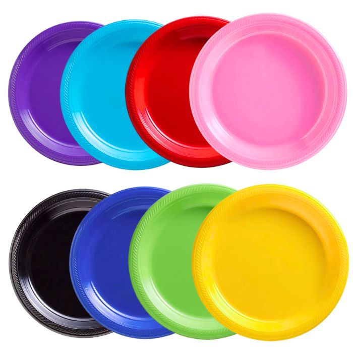 [SG Stock] Premium Color Plastic Disposable Partyware Plates Cups ...