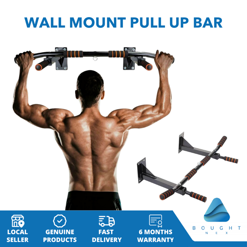 Wall Mount Pull-Up Bar - Sturdy Chin-Up Bar for Home Gym, Body Building ...