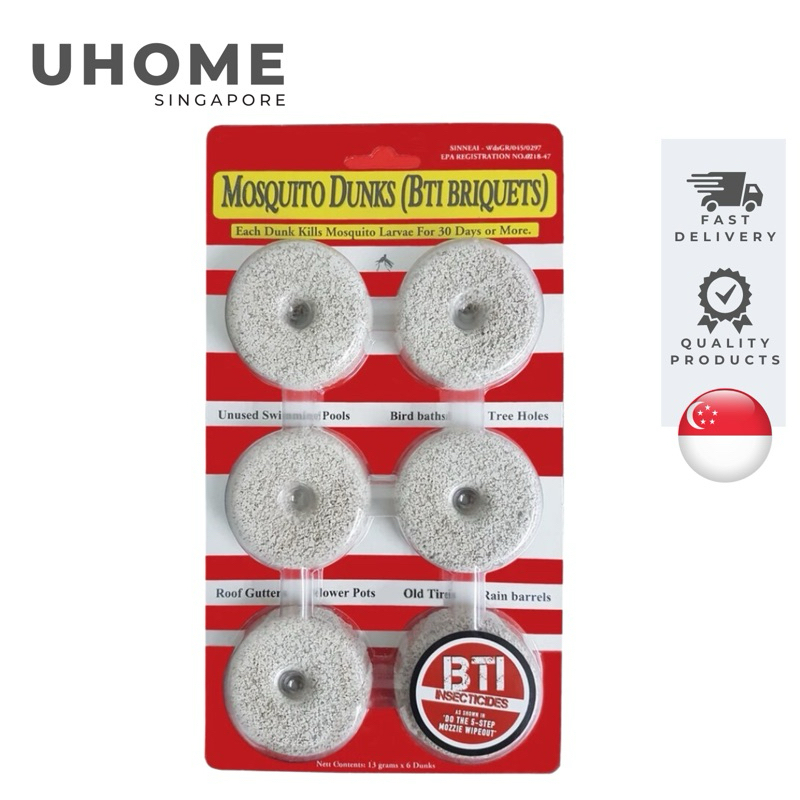 Mosquito Killer BTI Mosquito Dunk 6pcs BTI Insecticide (NEA Approve ...