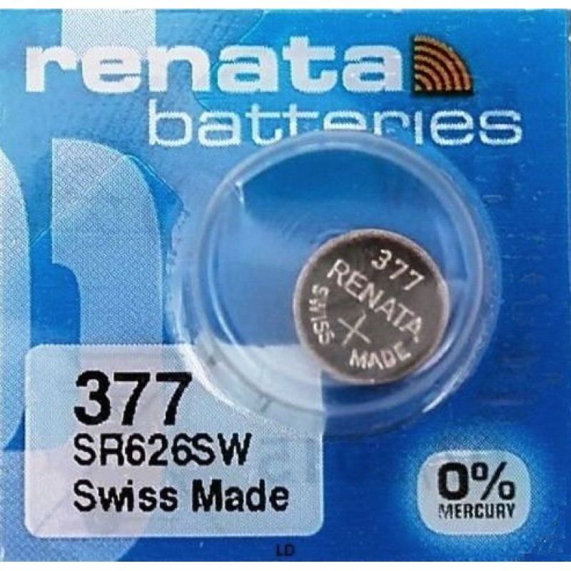 Renata 377 SR626SW 1.55V 28mAh Silver Oxide Button Cell Battery 1 pc Shopee Singapore