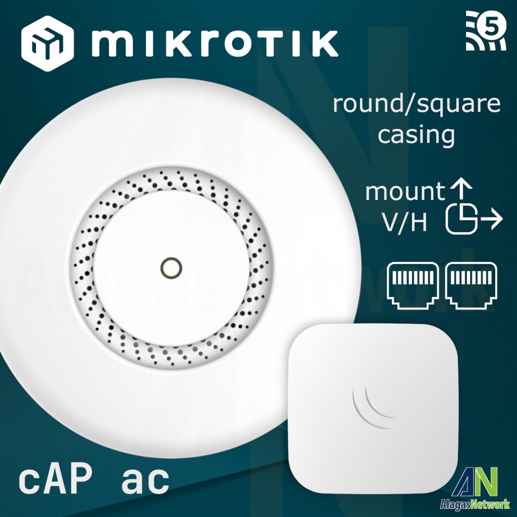 MikroTik Wireless Access Point cAP ac, WiFi-5, dual gigabit ethernet ...