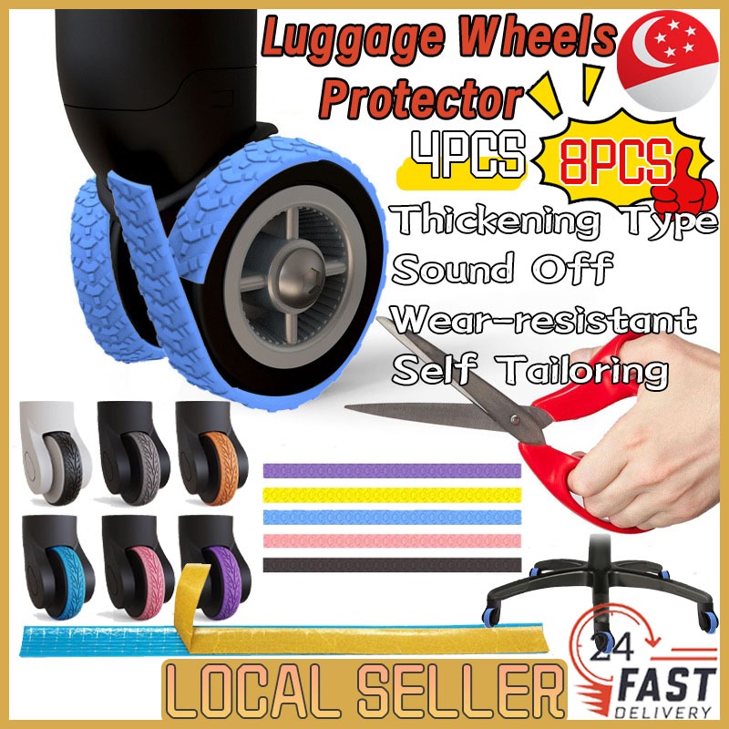 [SG In Stock]Luggage Wheel Protector 4Pcs/8Pcs Can Be Tailored Luggage ...