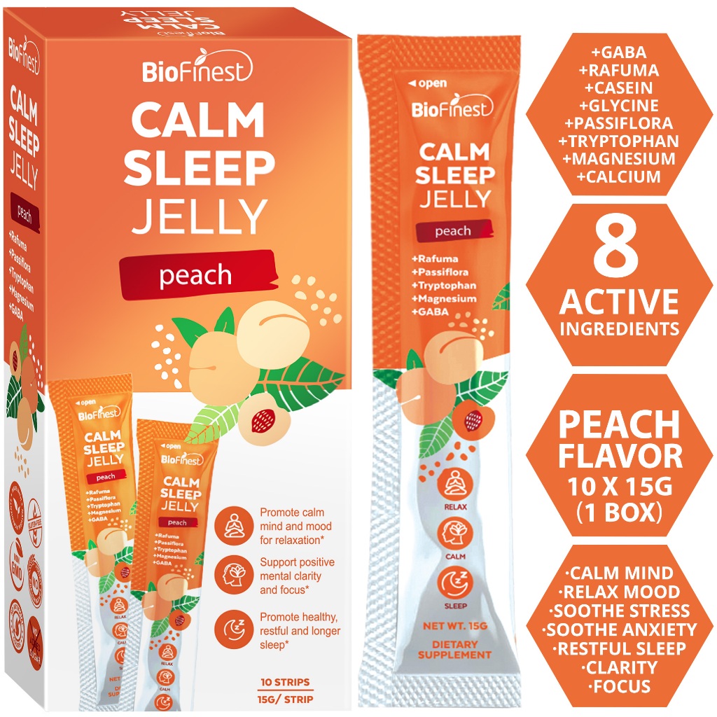 Biofinest Calm Sleep Jelly Supplement - GABA Tryptophan Glycine Calm ...