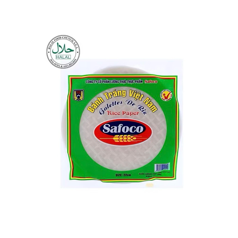 halal Safoco Rice paper size 22cm 300g -banh trang Safaco | Shopee ...