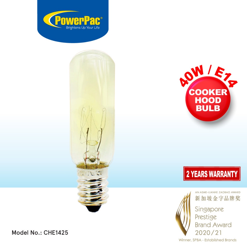 PowerPac Cooker hood bulb. Pygmy Bulb E14 40Watts warm white (CHE1425 ...