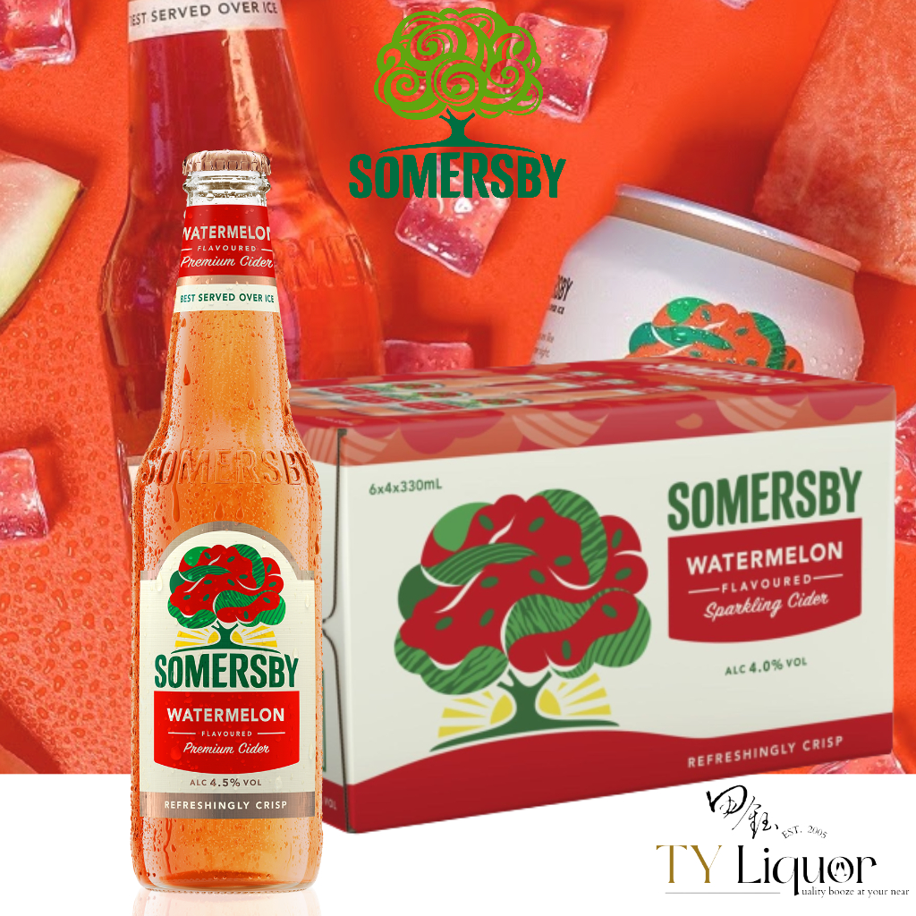 Somersby Watermelon Cider, 24 Bottles x 330ml (BBD: November 2024 ...