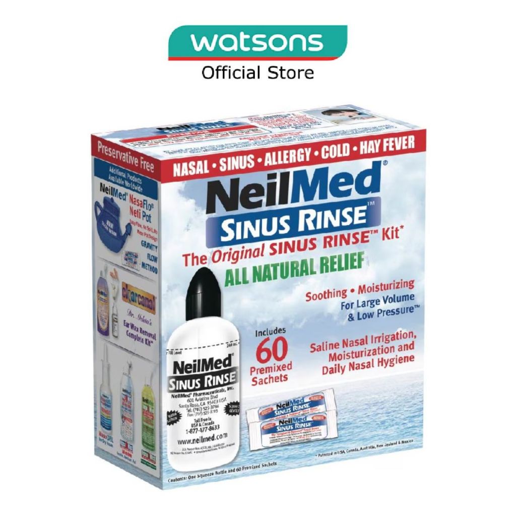 NEILMED Original Sinus Rinse Kitset consists Squeeze Bottle 1s + Sachet ...