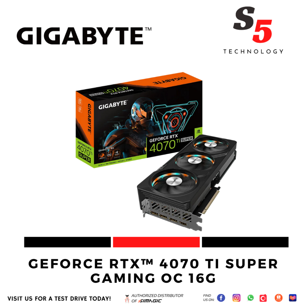 Gigabyte GeForce RTX 4070 Ti SUPER GAMING OC 16G / rtx4070ti gpu ...