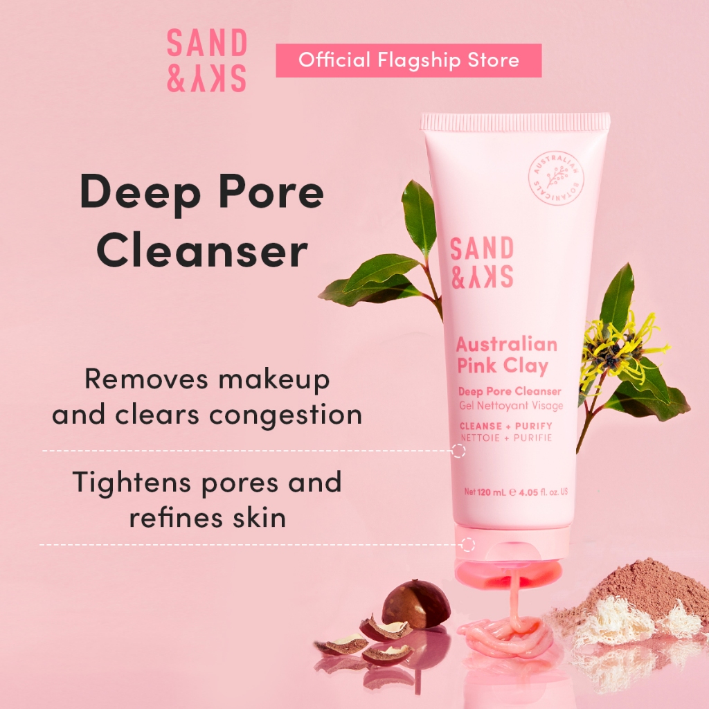 Sand And Sky Australian Pink Clay Deep Pore Cleanser Shopee Singapore