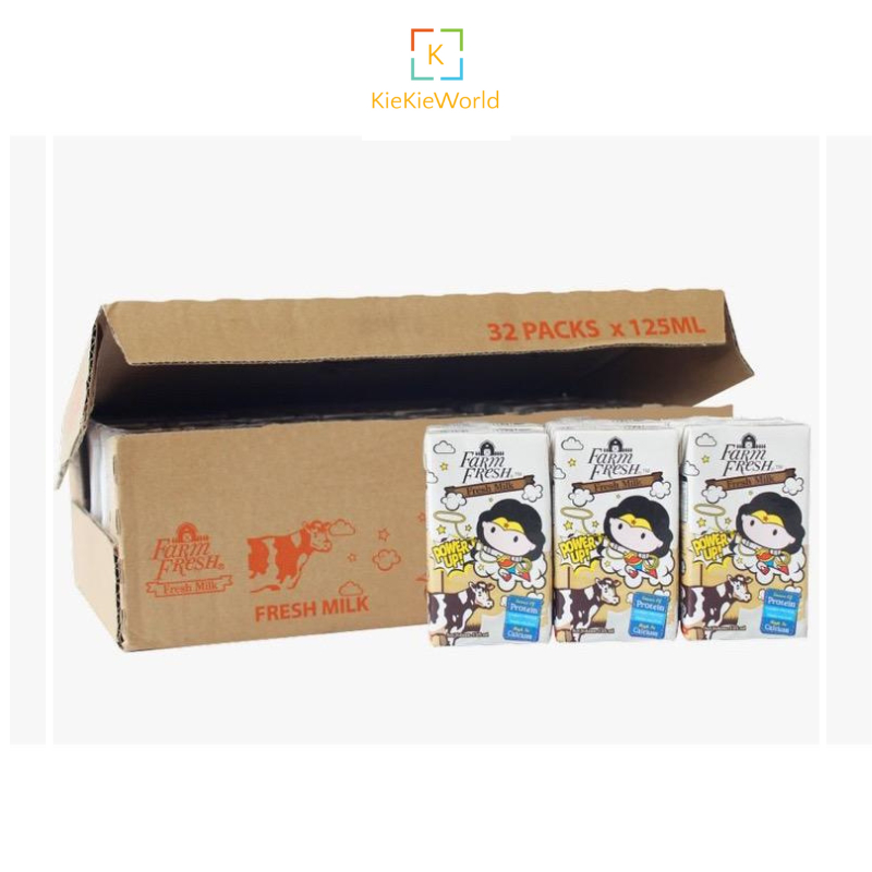 Farm Fresh UHT Milk Mini Pack 125ml x 32packs & 200ml x 24packs / One ...