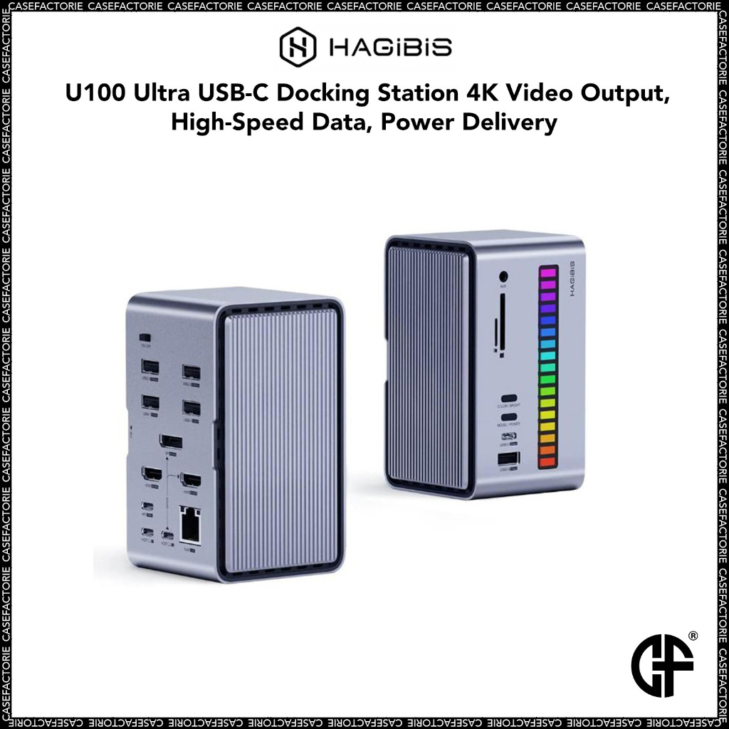 HAGIBIS U100 Ultra USB-C Docking Station 4K Video Output, High-Speed ...