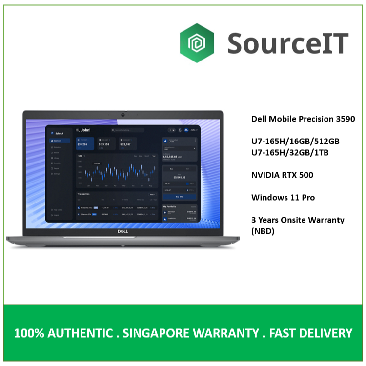 Dell Mobile Precision 3590 U7-165H | 16GB/32GB | 512GB/1TB | RTX 500 ...