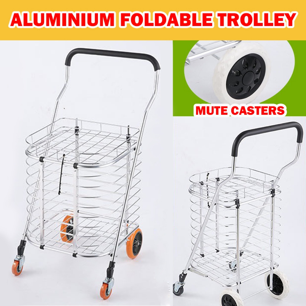 【Aluminium Alloy Trolley】 Foldable Shopping Trolley/Cart Waterproof ...