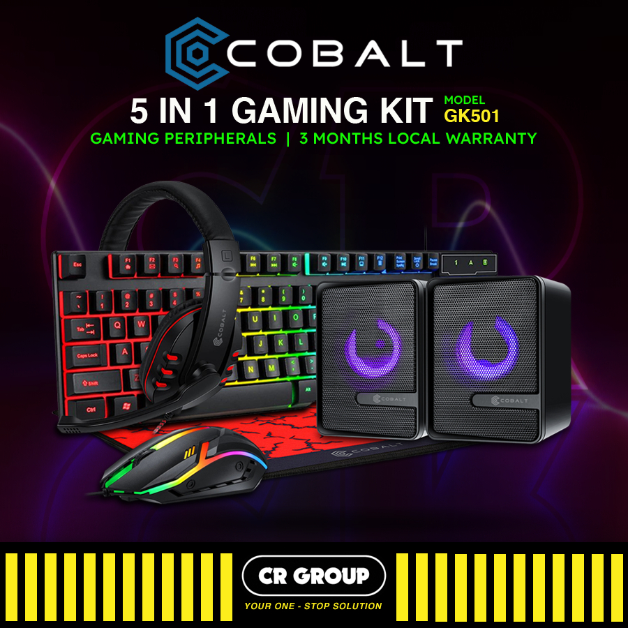 Cobalt GK501 5 in 1 Gaming Kit - Gaming Headphone - Gaming Keyboard - Gaming Mouse - Mousepad ...