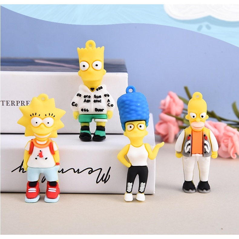 The Simpsons Figurines / Cake Toppers (4 Pcs A Set) | Shopee Singapore