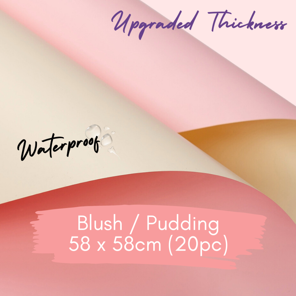 [SG Seller] Korean 20pc Dual Tone Flower Wrapper Wrapping Double Sided ...