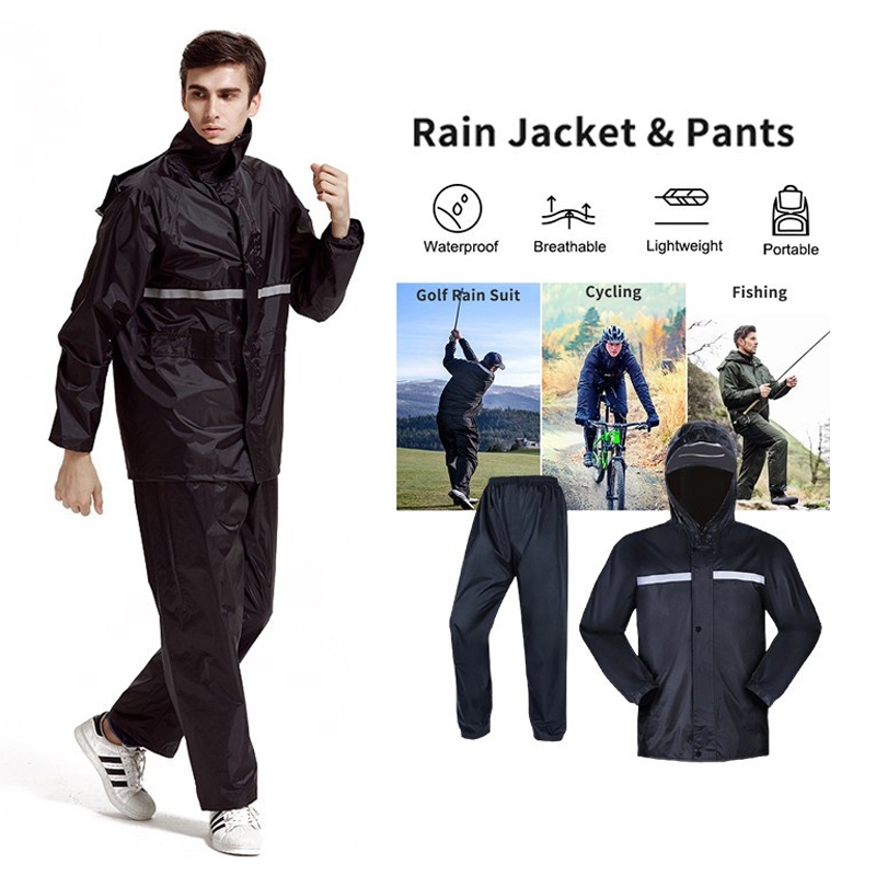 Men's Raincoat Waterproof Raincoat Set Raincoat Women's Motorcycle ...