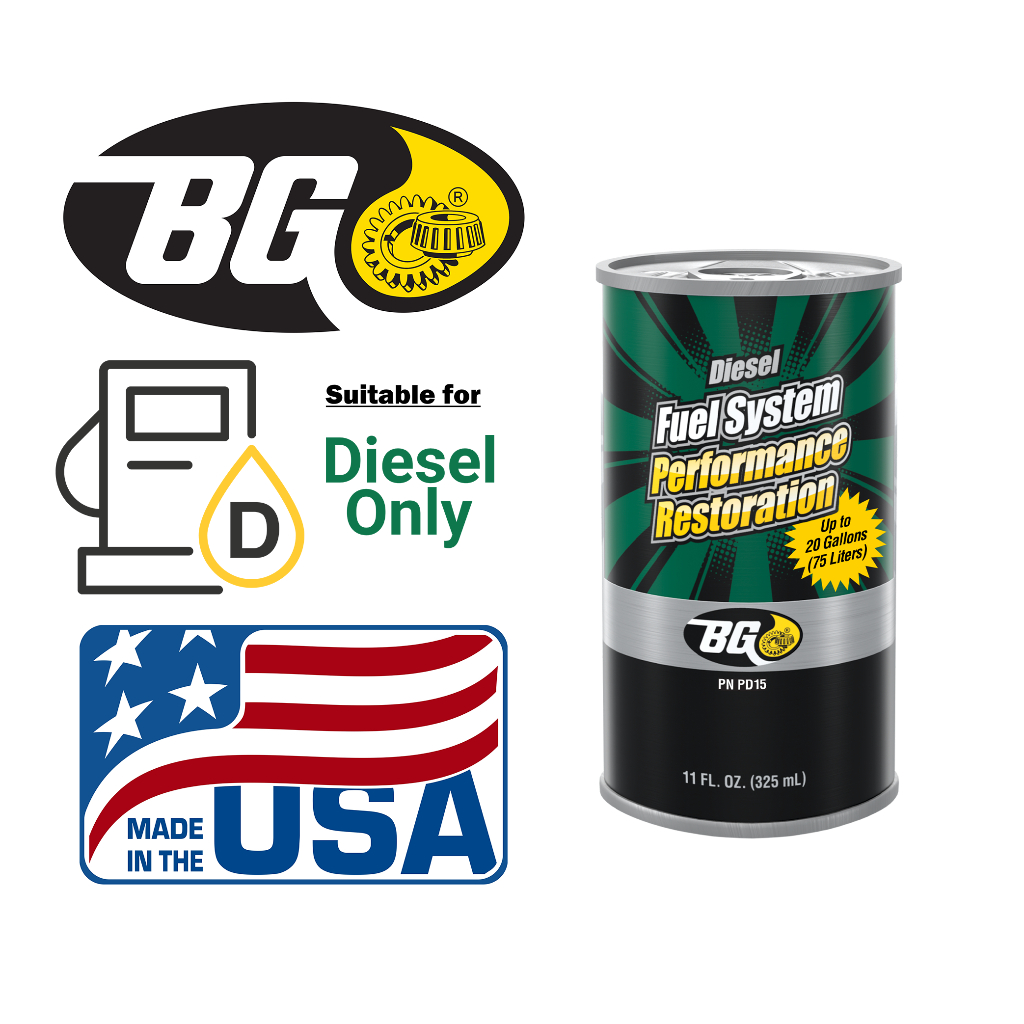 BG Diesel PD15 Fuel System Performance Restoration 11 oz. Made in USA (325 mL) | Shopee Singapore