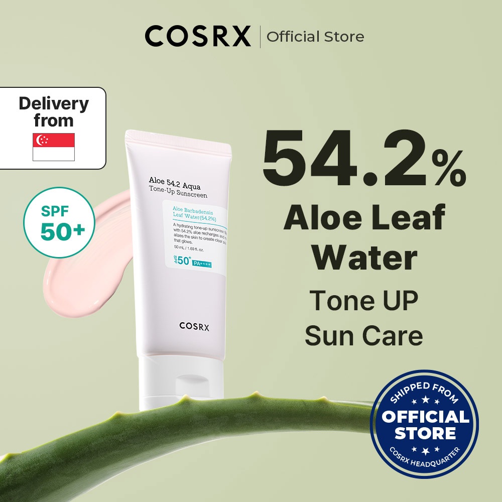 [COSRX] Aloe 54.2 Aqua Tone-up Sunscreen 50ml SPF 50+ PA++++, Brightening, Soothing, whitening ...