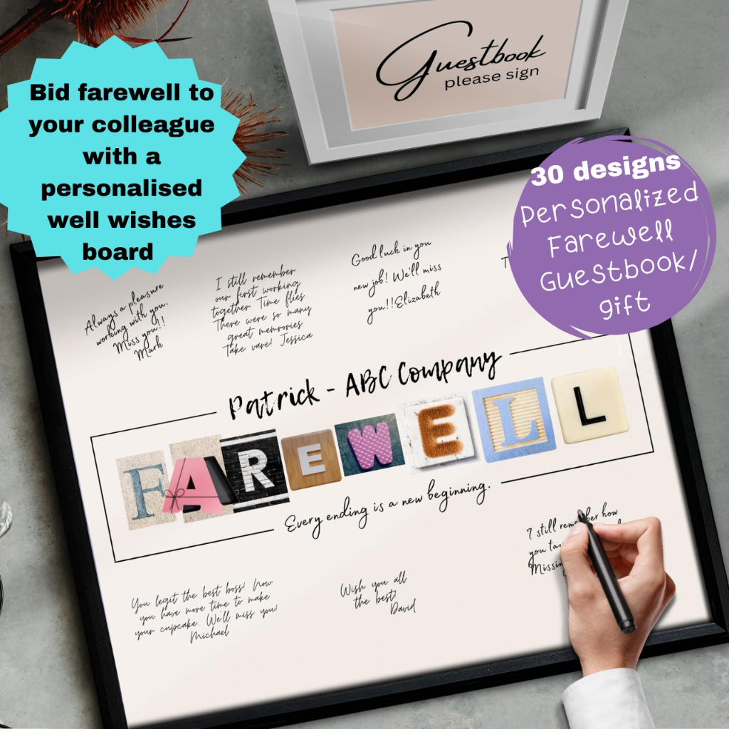 Personalised Farewell Retirement Message Board for your leaving ...