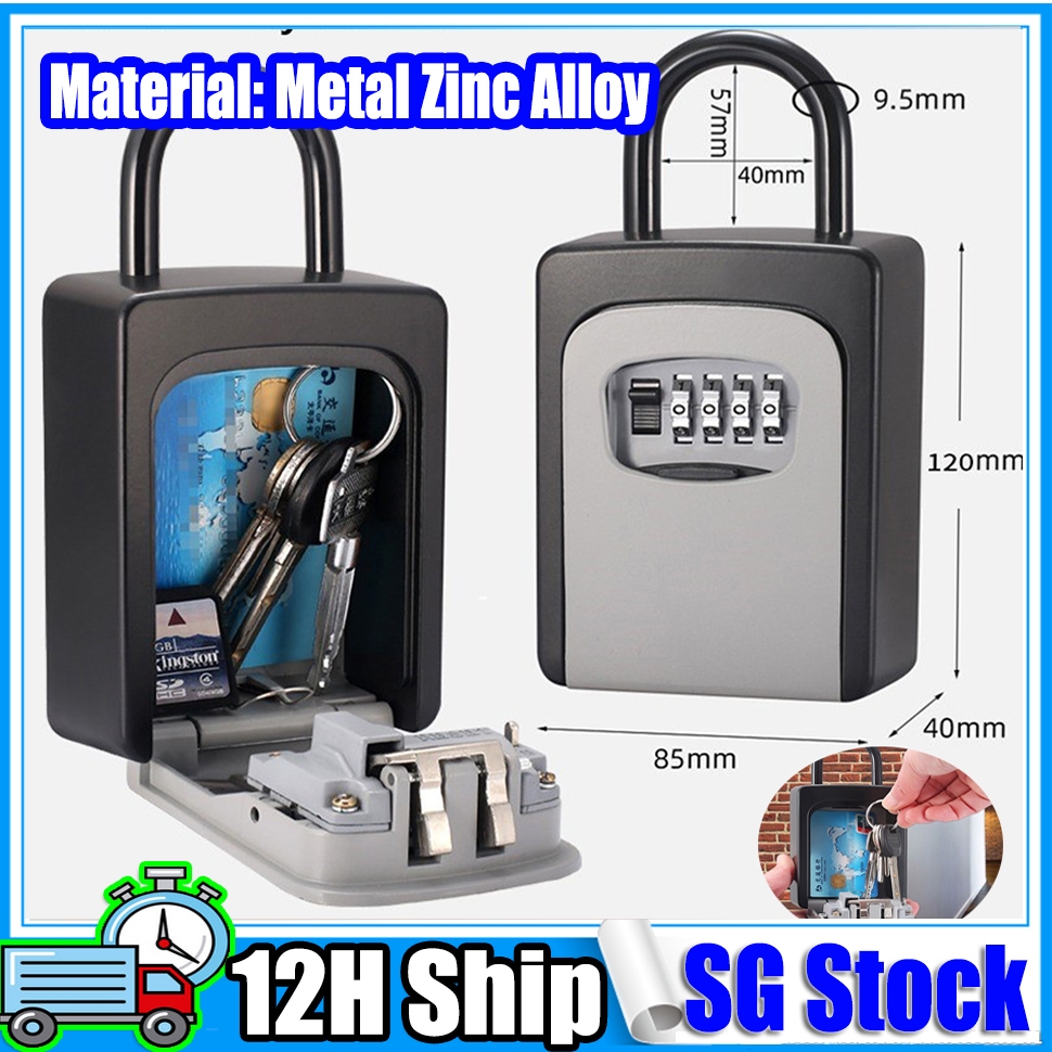 【SG】Key Lock Box Professional Key Safe Home Combination Lock Key Home ...