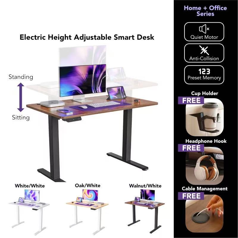 (SG STOCKED) Electric Height Adjustable Smart Desk Table (UK Plug ...