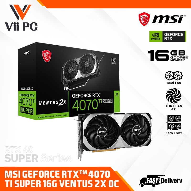 MSI GeForce VENTUS 2X OC RTX™ 4070 Ti SUPER/RTX4070Ti SUPER/RTX 4070Ti ...