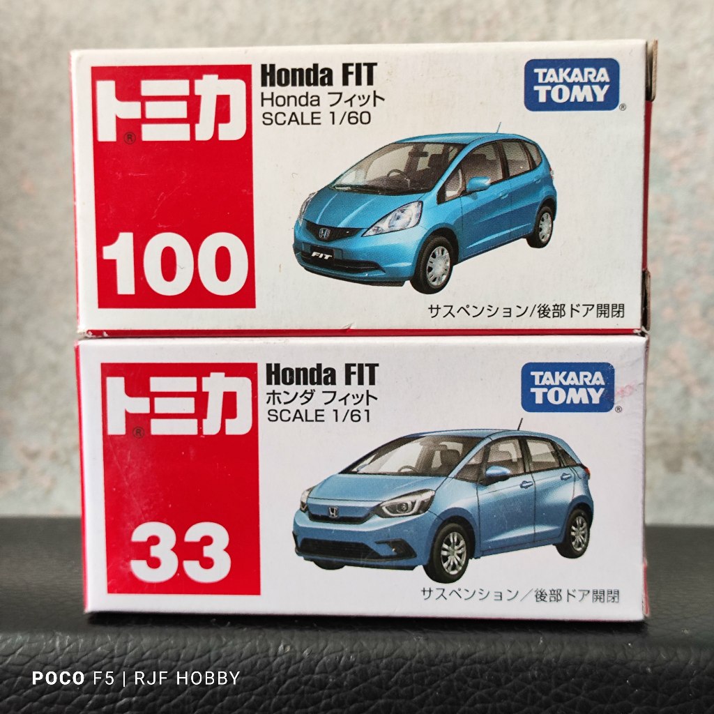 Tomica Regular Old vs New Model - 100 & 33 Honda Fit GE (Rare & Discontinued) | Shopee Singapore