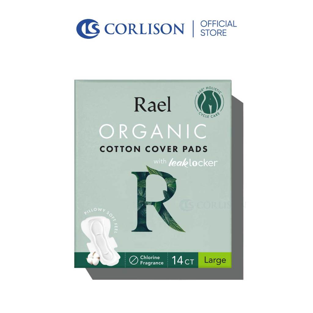 Rael Sanitary Pads with Certified Organic Cotton Cover - Large 14s ...