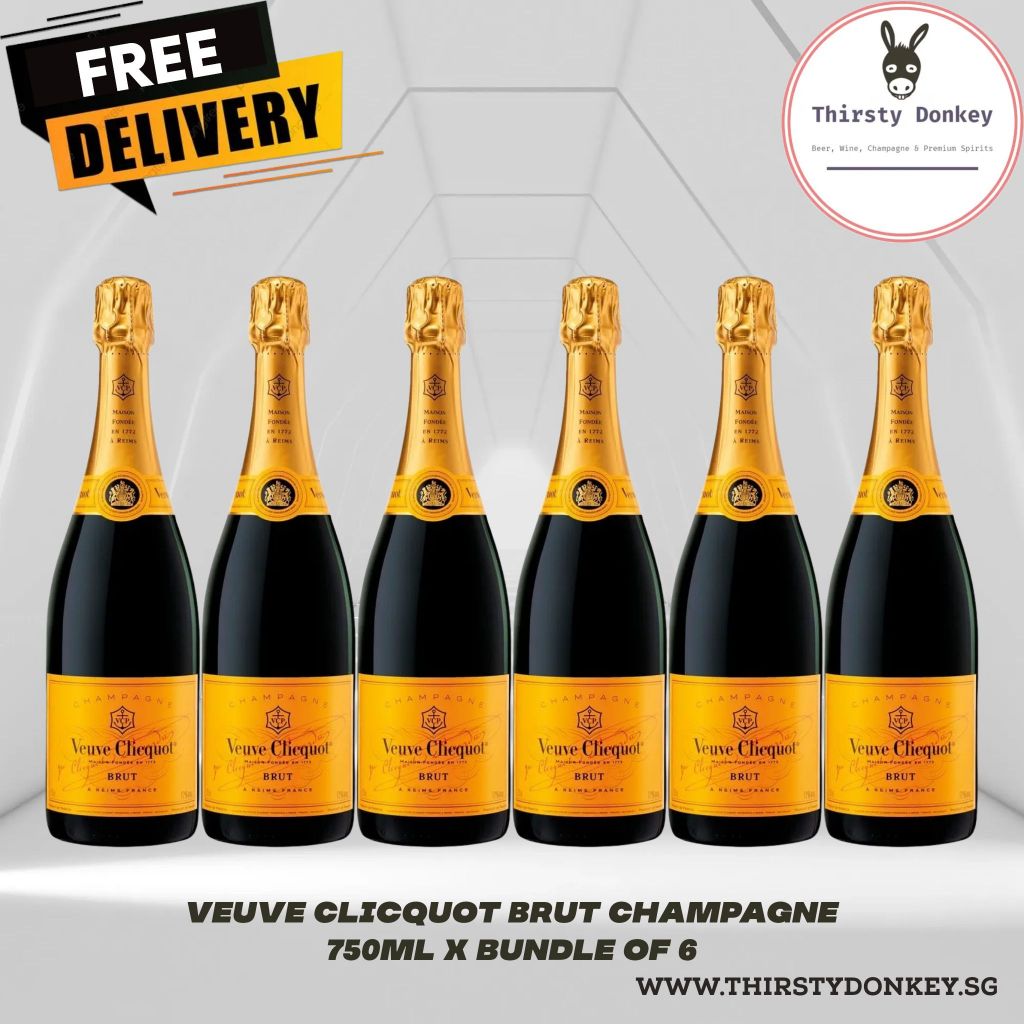 Veuve Clicquot Brut Champagne 750ml (Bundle of 6) | Shopee Singapore